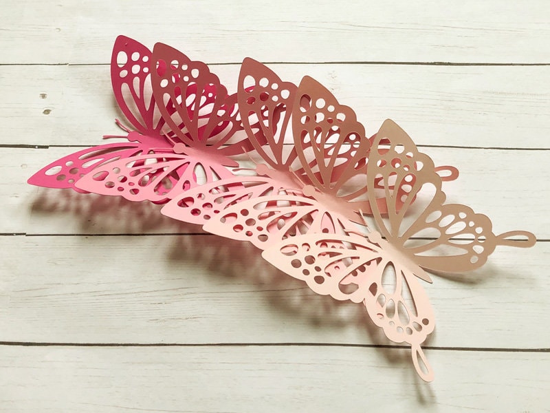 Paper Butterfly Die Cuts Pink Paper Butterfly Cutouts - Etsy