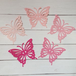 Pink Paper Butterfly Die Cuts Pink Butterfly Cutouts Big Butterfly Die ...