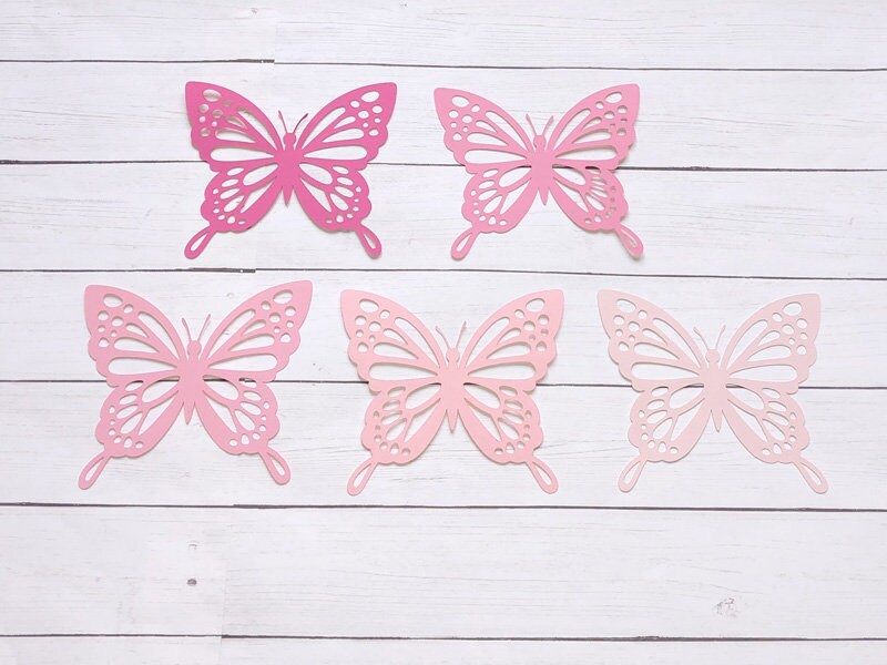 Paper Butterfly Die Cuts Pink Paper Butterfly Cutouts - Etsy