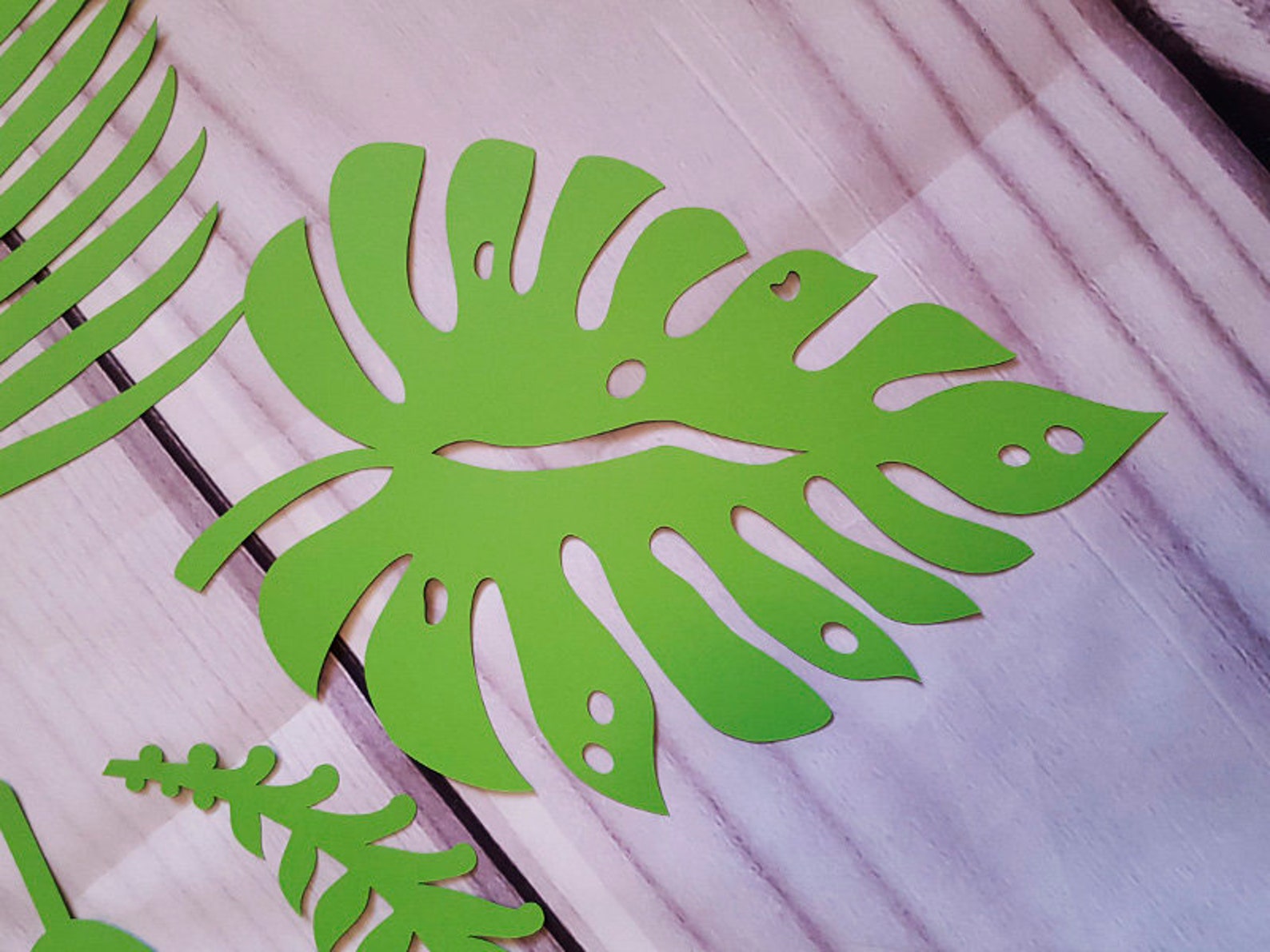 Tropical Paper Leaves Die Cuts Large Tropical Leaf Cutouts - Etsy Canada