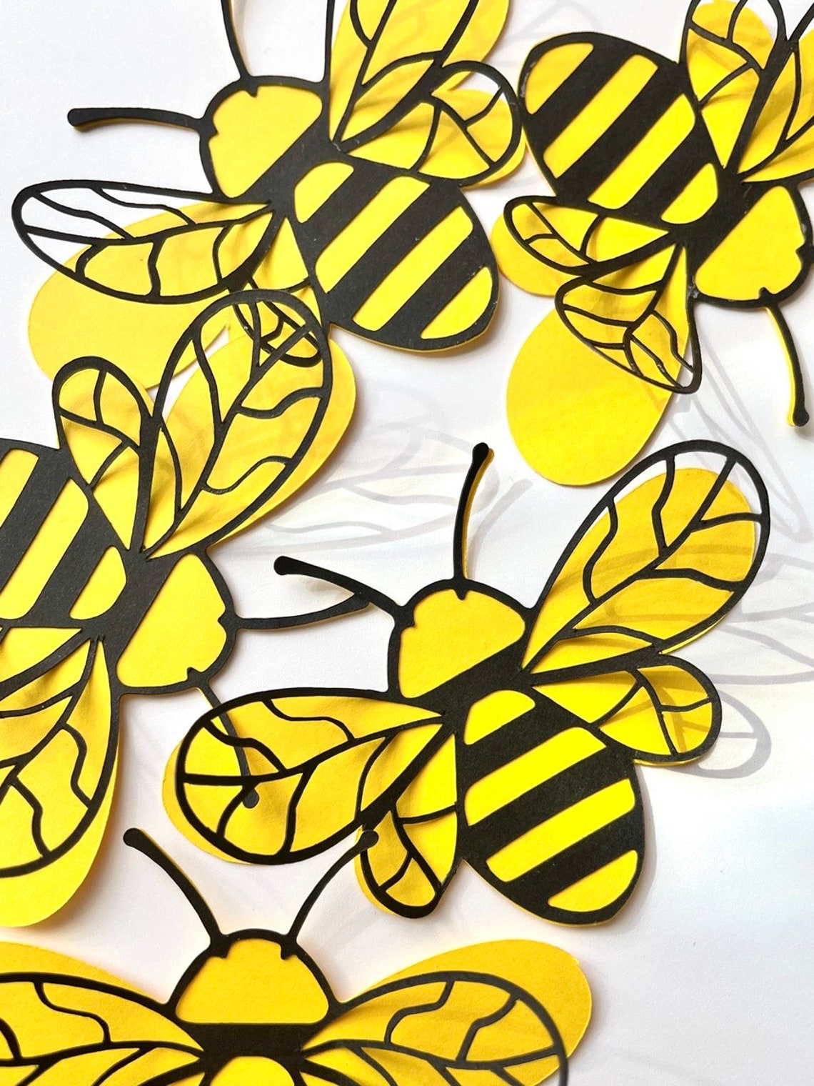 Bumble Bee Paper Cutouts 3D Bumble Bee Decor Bee Decor Theme - Etsy