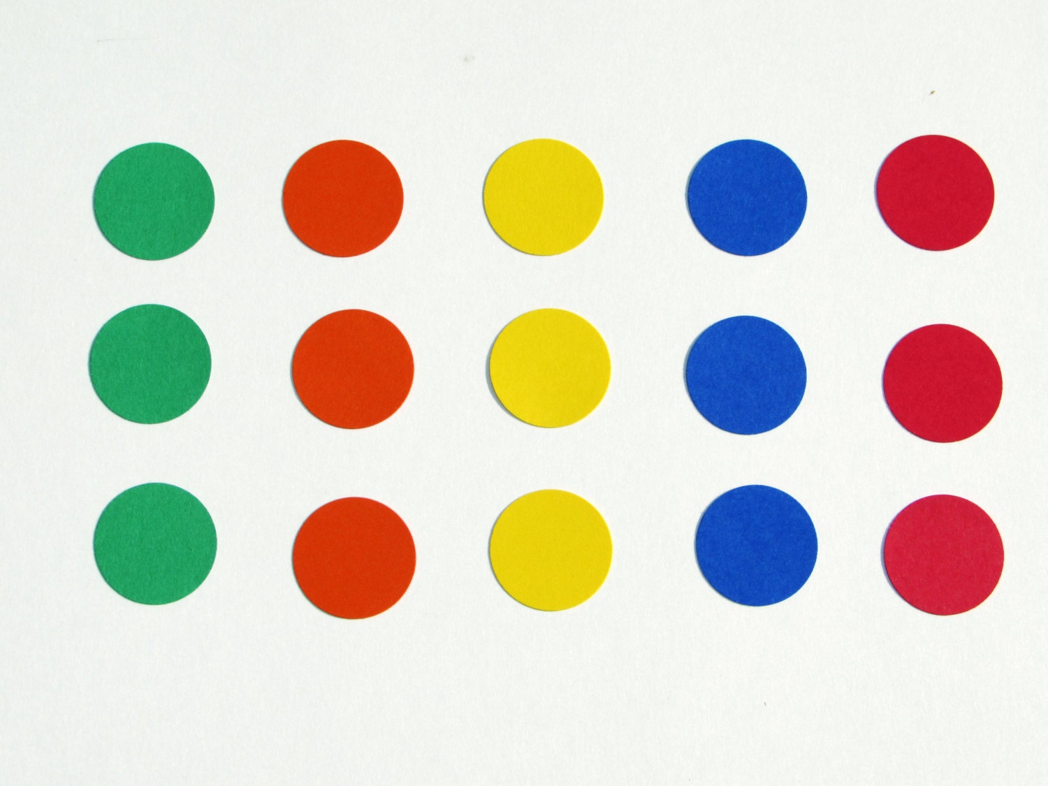 50 Primary Colors Paper Circles die cuts your choice of size | Etsy