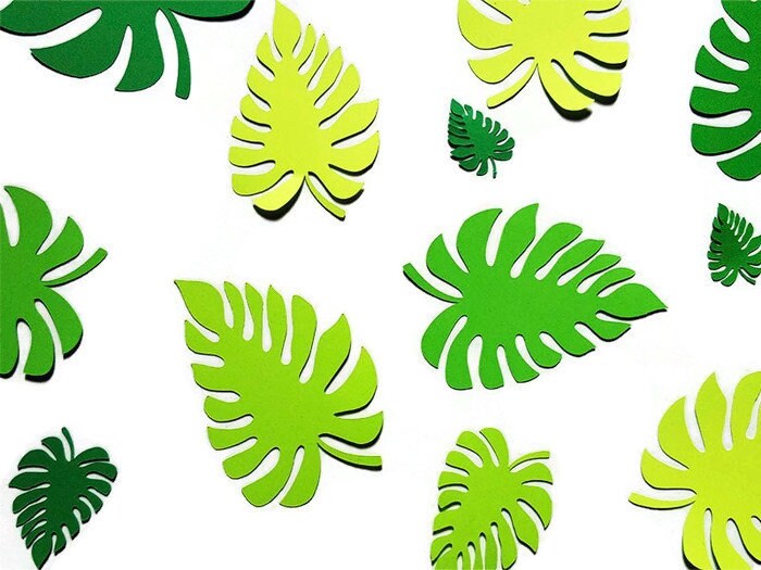 Paper Tropical Leaf Die Cuts Tropical Leaf Cutouts Paper - Etsy