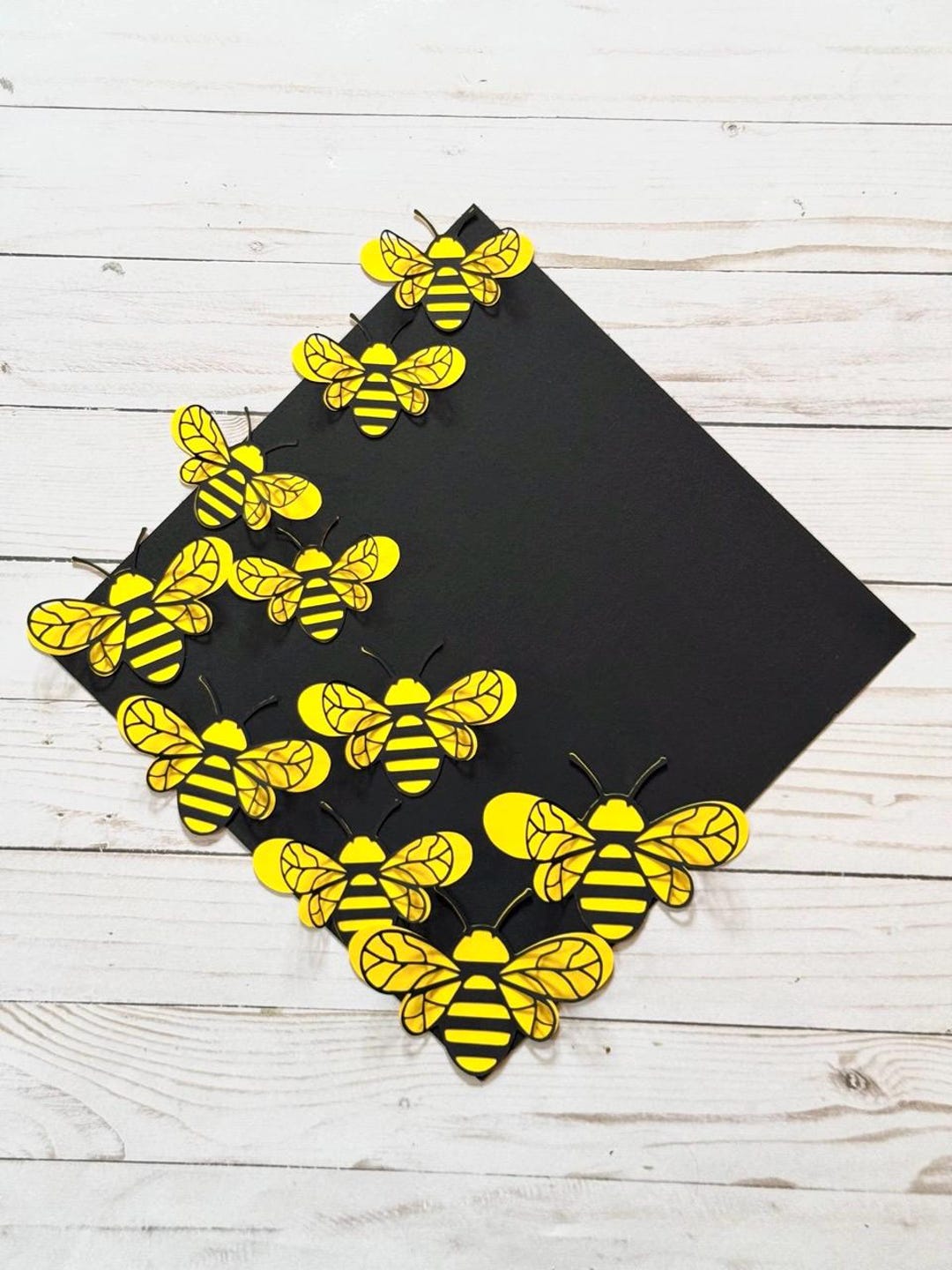 Bumble Bee Graduation Cap Decorations Bee-themed Graduation Decor Class ...