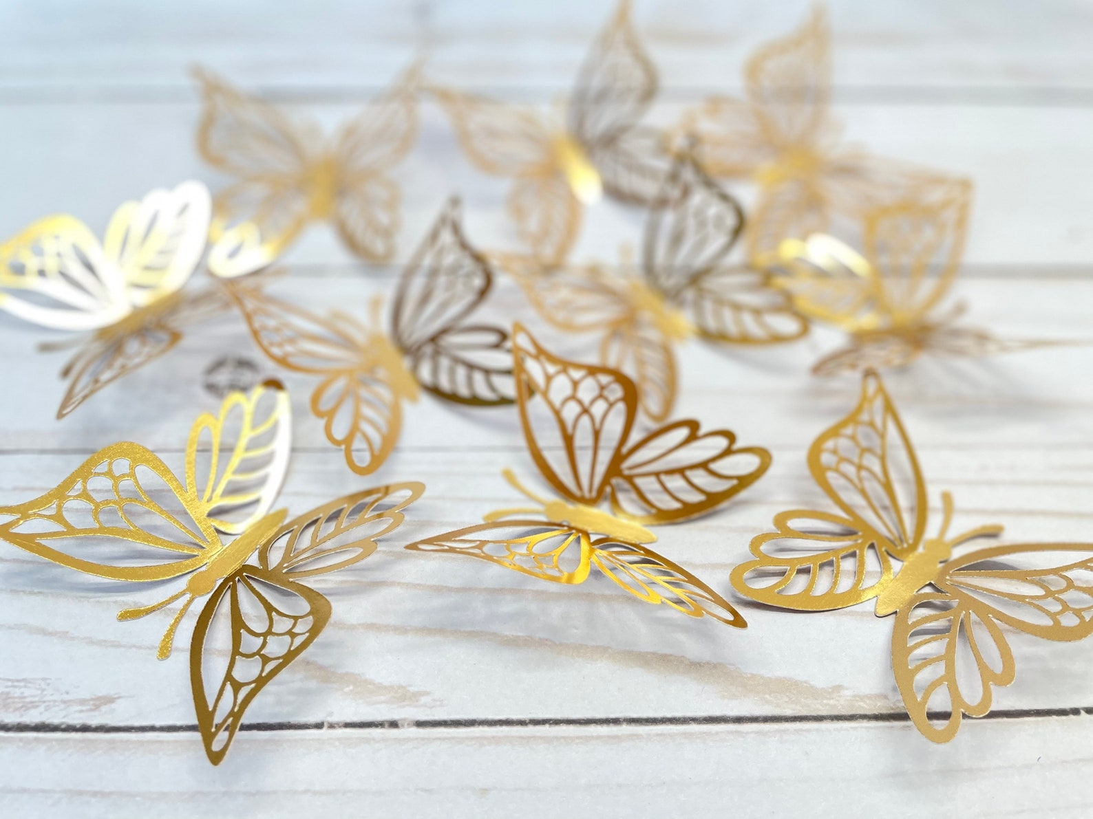 Gold Paper Butterfly Cutouts Paper Butterflies in Gold Color - Etsy