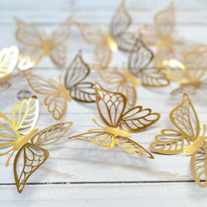 Gold Paper Butterfly Cutouts Paper Butterflies in Gold Color Gold ...