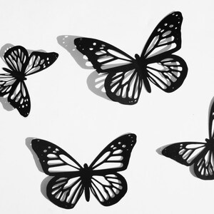 Monarch Butterfly Cutouts Black Paper Butterflies Black Monarch ...