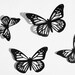 Monarch Butterfly Cutouts Black Paper Butterflies Black Monarch ...