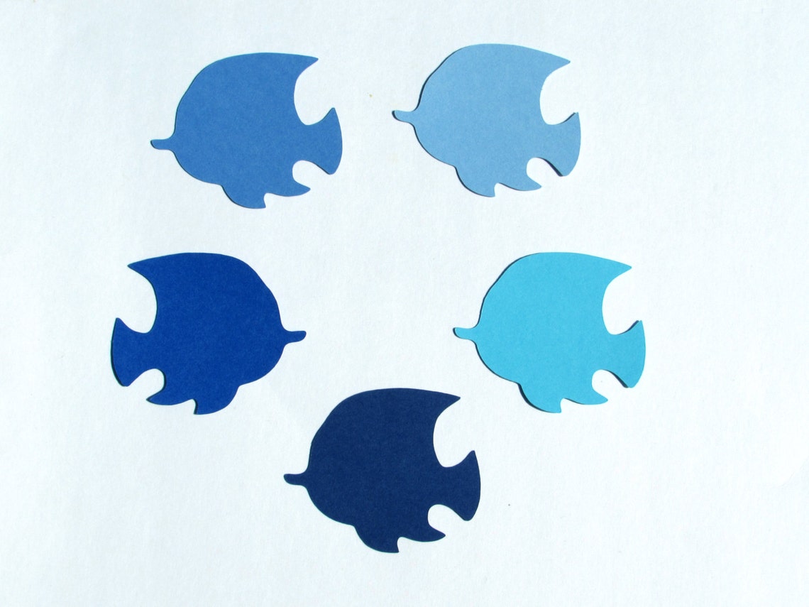 Paper Fish Die Cuts Blue Fish Cutouts Fish Paper Cut Outs - Etsy