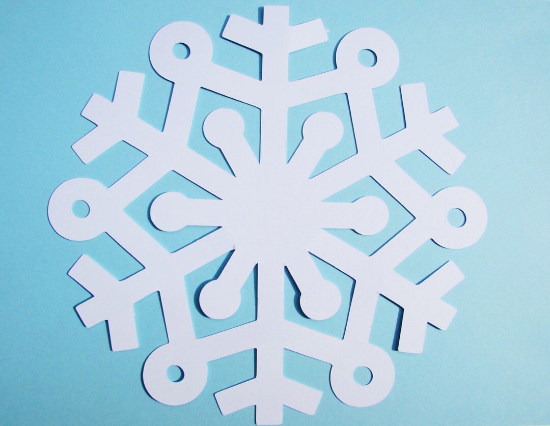 25 White Snowflakes/ Large Snowflake Die Cut / Cardstock Snowflake ...