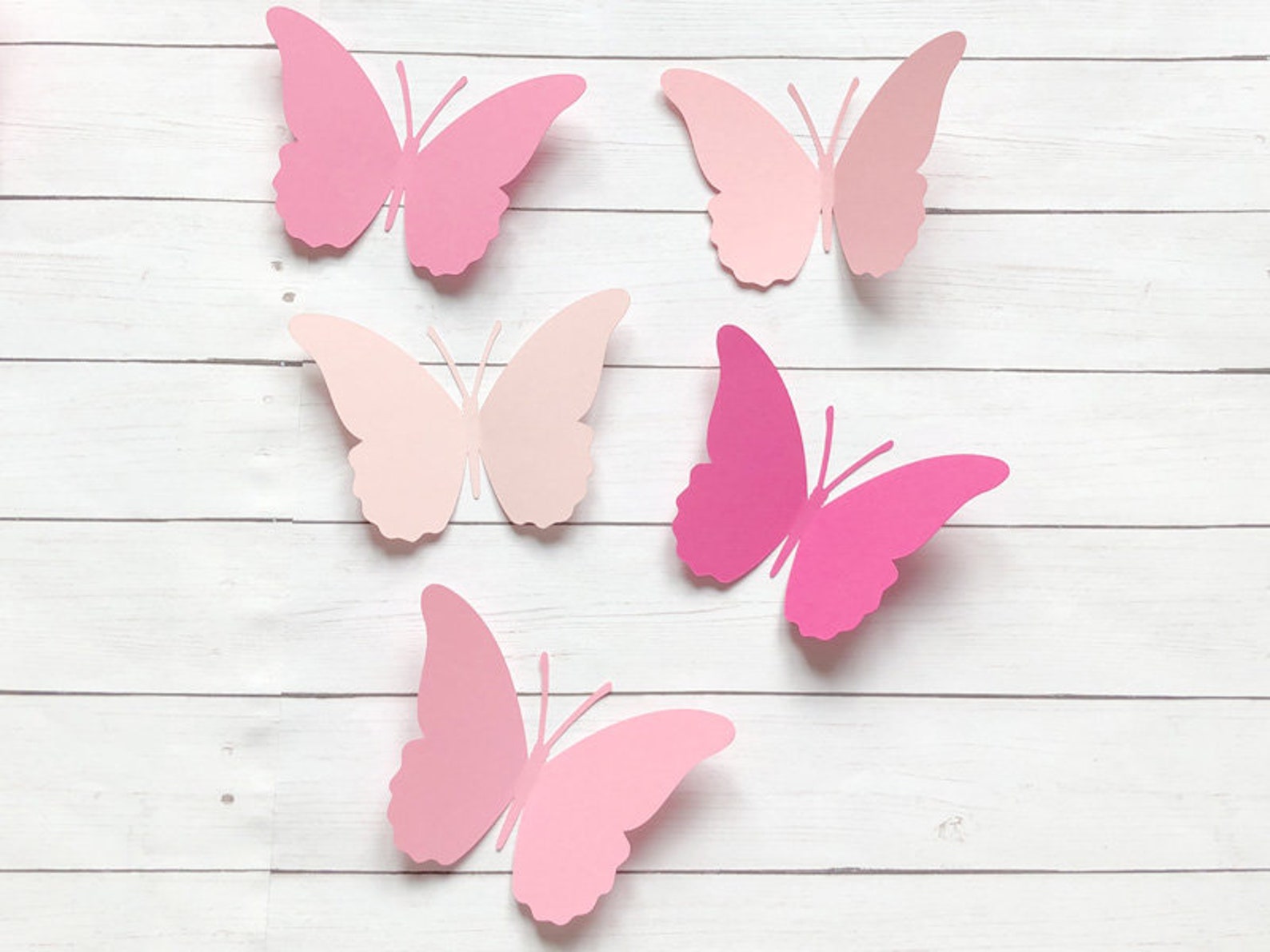 Pink Paper Butterfly Cutouts Pink Butterflies Cutouts Paper | Etsy