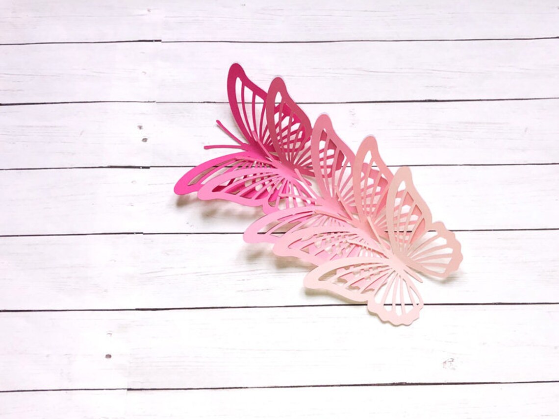 Paper butterfly die cuts Pink paper butterfly cutouts | Etsy