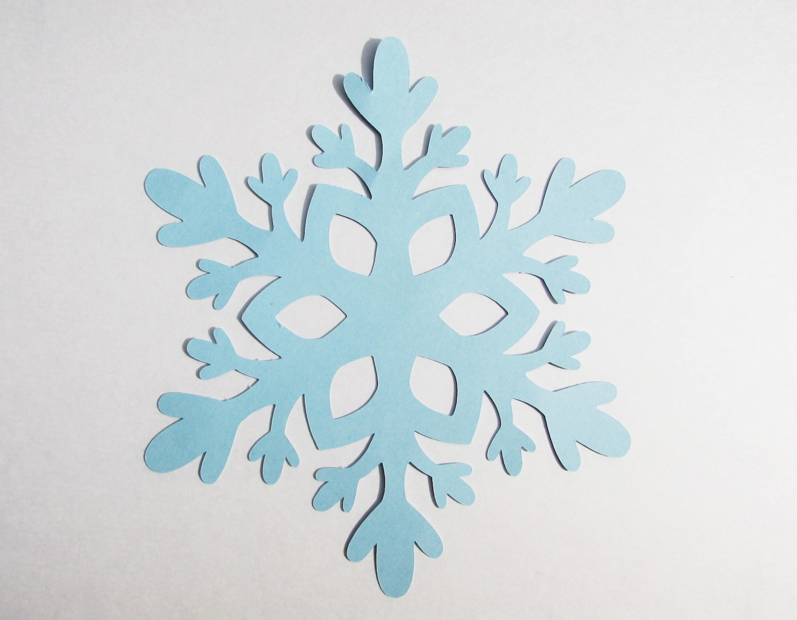 White Blue Snowflake Paper Die Cuts Snowflake Cut Outs - Etsy