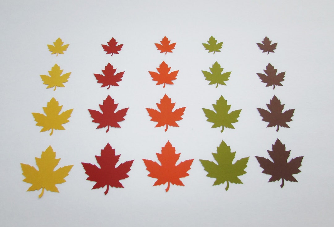 Paper Leaf Die Cuts Maple Leaf Cutouts Fall Leaves Thanksgiving ...