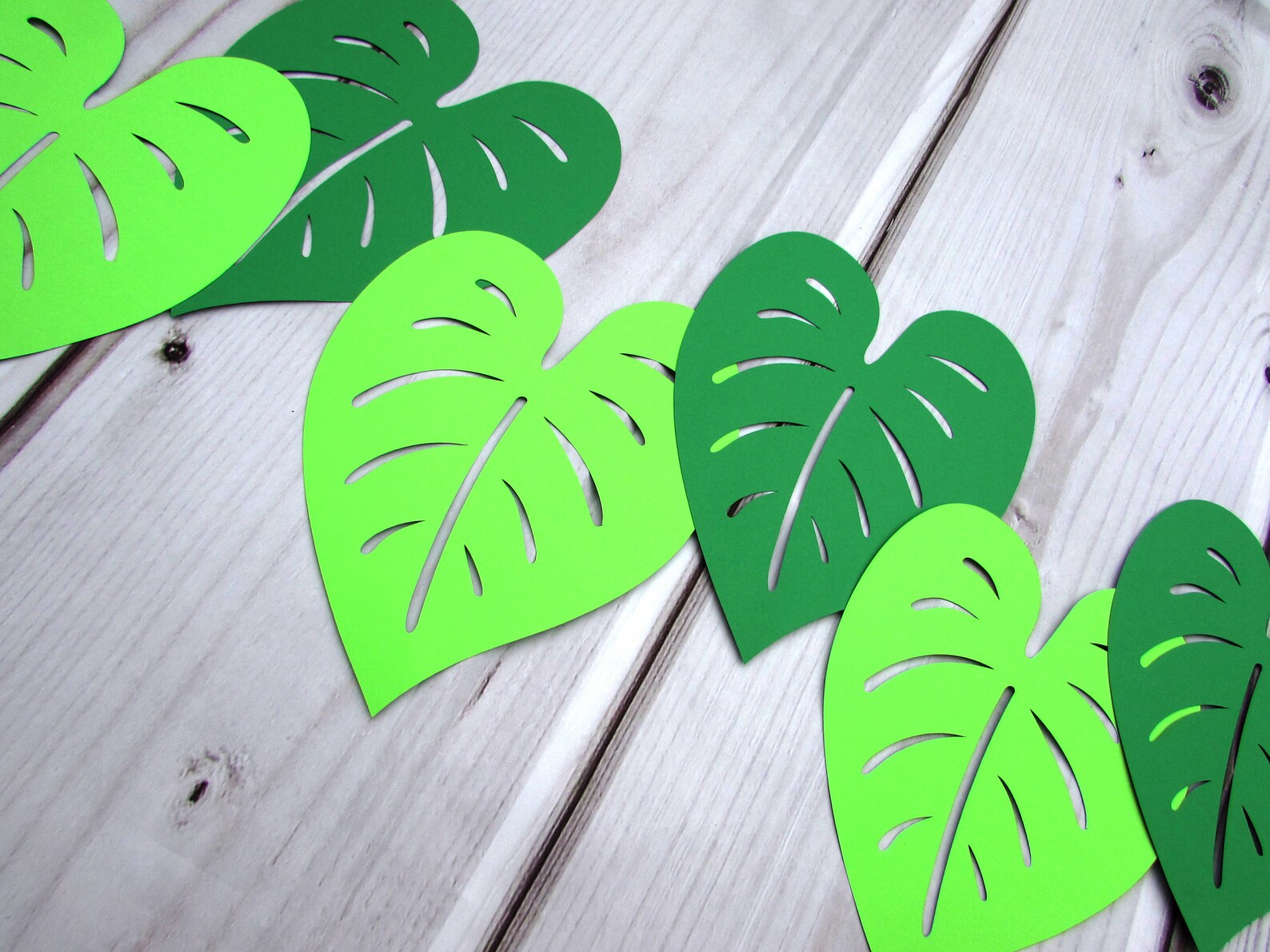 Tropical Paper Leaves Cutouts Large Tropical Leaf Cutouts | Etsy