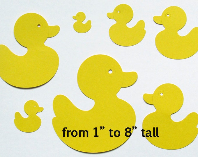 Yellow Duck Paper Die Cuts Duck Die Cuts Rubber Ducky Die Cuts Baby ...