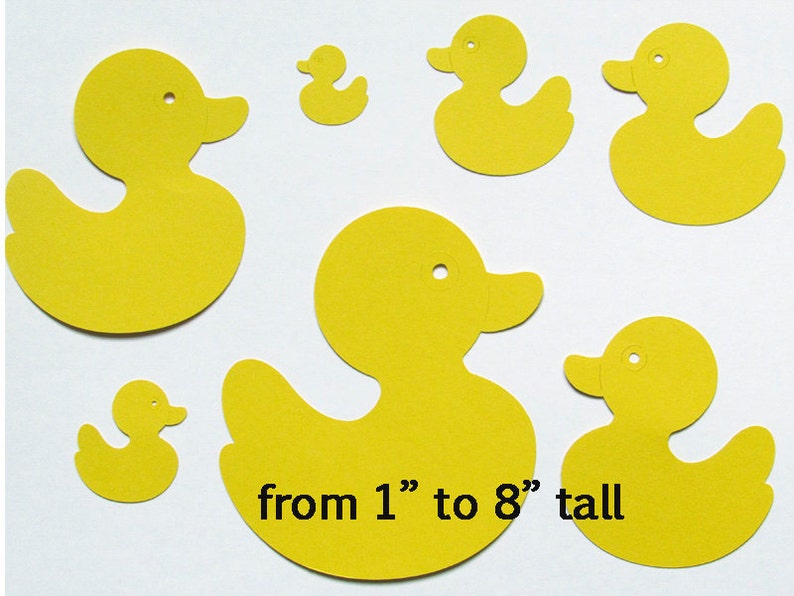 Yellow Duck Paper Die Cuts Duck Die Cuts Rubber Ducky Die Cuts - Etsy