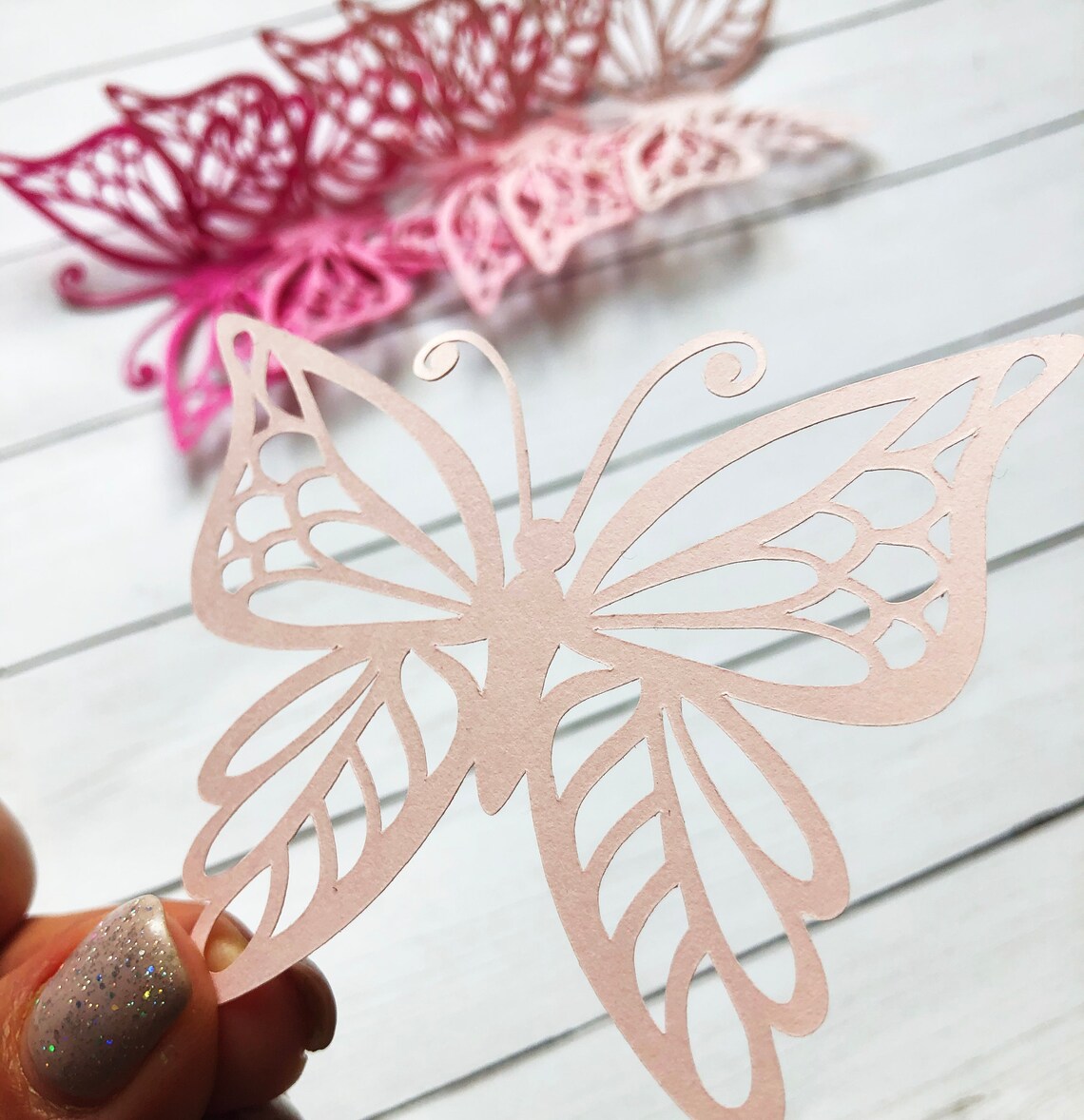 Paper Butterfly Die Cuts Pink Paper Butterfly Cutouts - Etsy