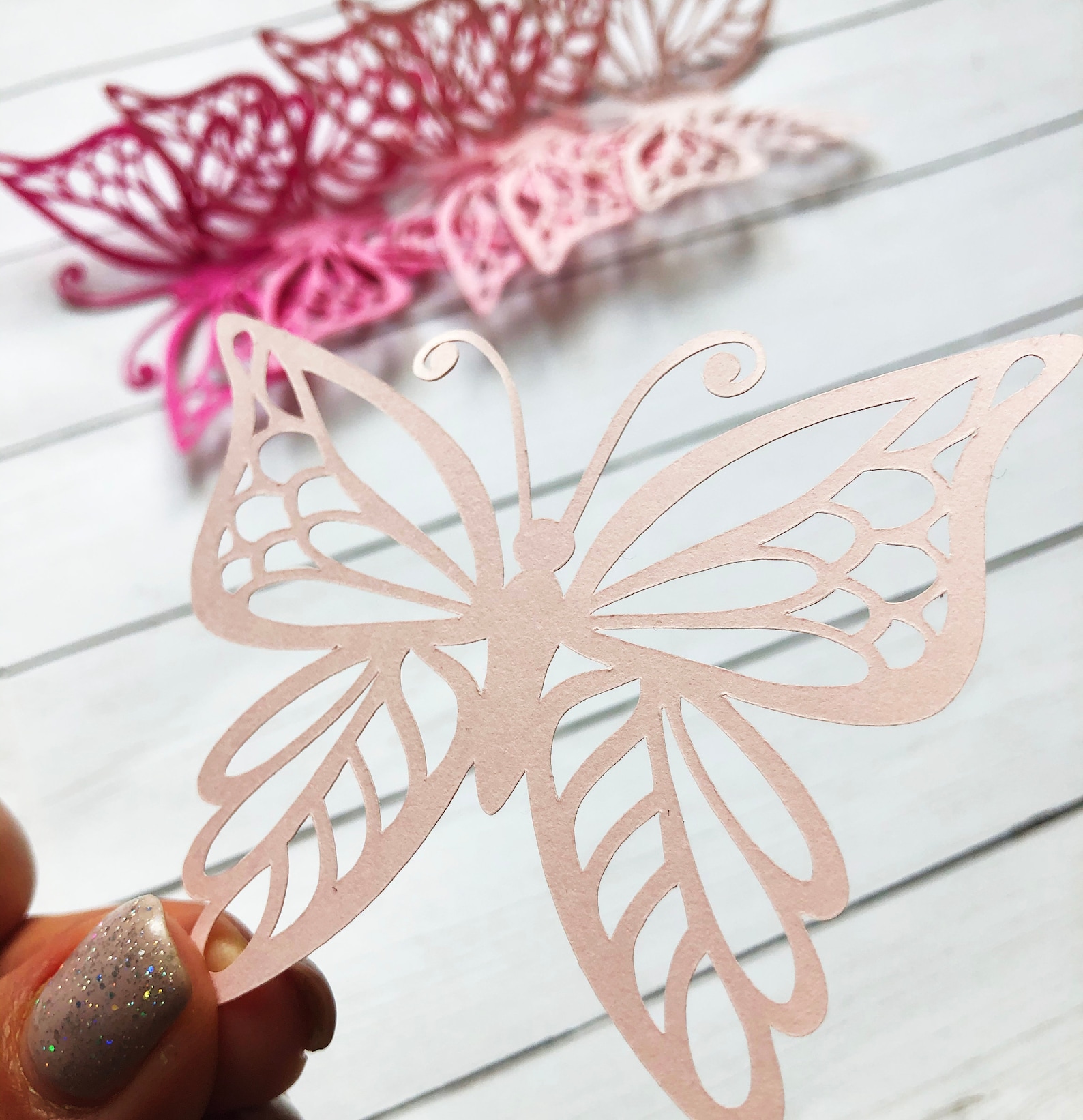 Paper Butterfly Die Cuts Pink Paper Butterfly Cutouts - Etsy