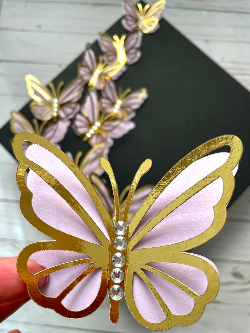 Purple and Gold Butterflies for Graduation Cap Topper DIY Butterfly Cap ...