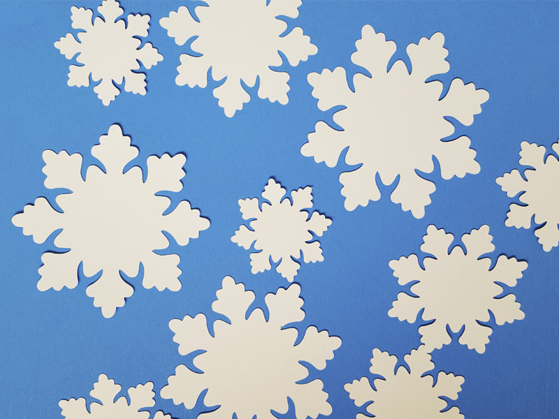 Paper Snowflake Cut Outs White Snowflake Die Cuts White Paper - Etsy