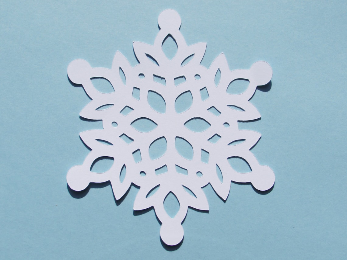 White Snowflake Paper Die Cuts Snowflake Die Cuts Cardstock - Etsy