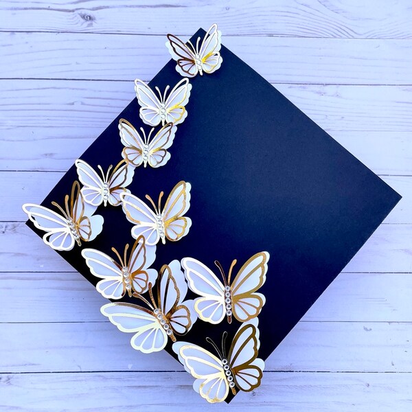 White Butterfly Grad Decor - Etsy