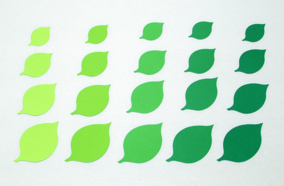 Paper Leaf Cutouts, Green Paper Leaves, Paper Leaf Decor, Leaf Die Cuts ...
