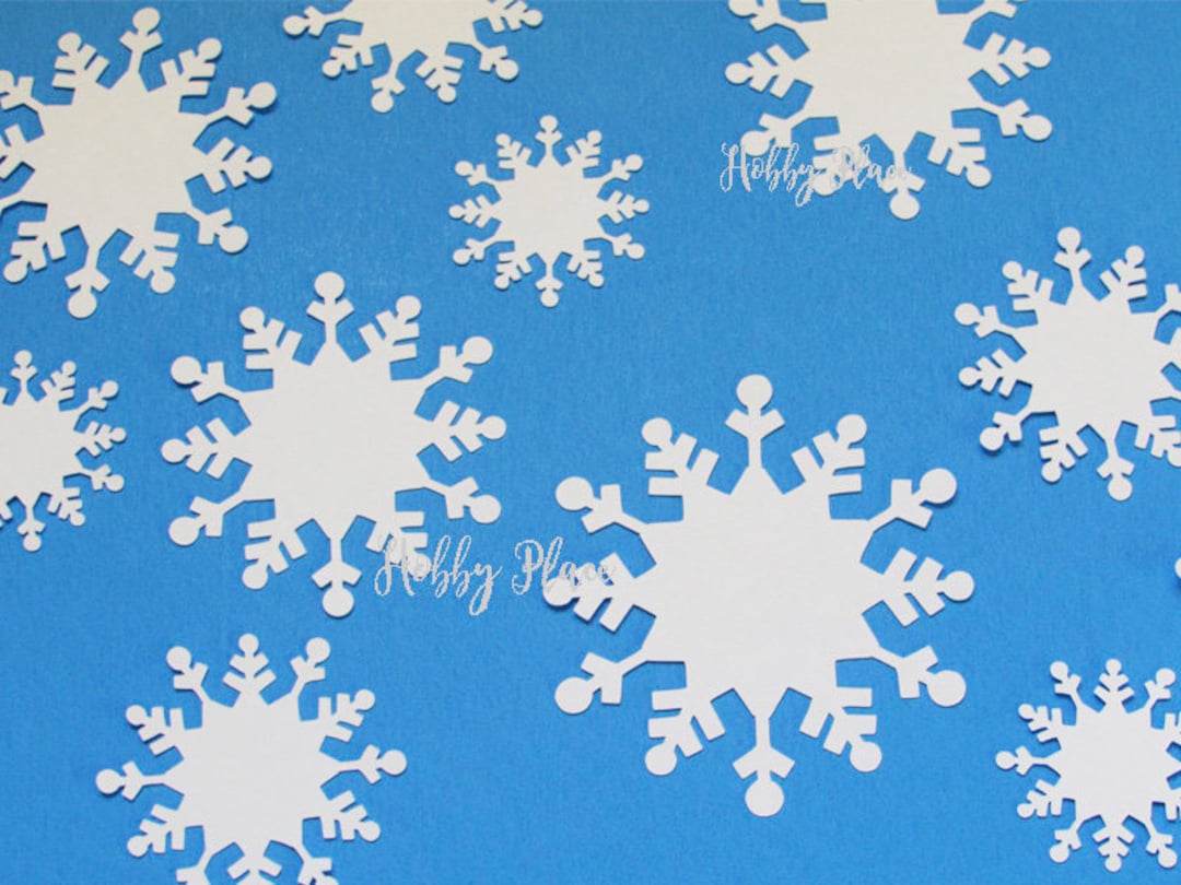 Paper Snowflakes Cutouts White Snowflake Die Cuts Paper Snowflake ...