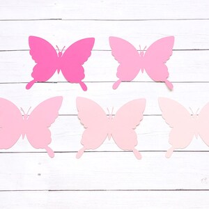 Pink Paper Butterfly Cutouts Pink Butterflies Cutouts Paper Butterfly ...