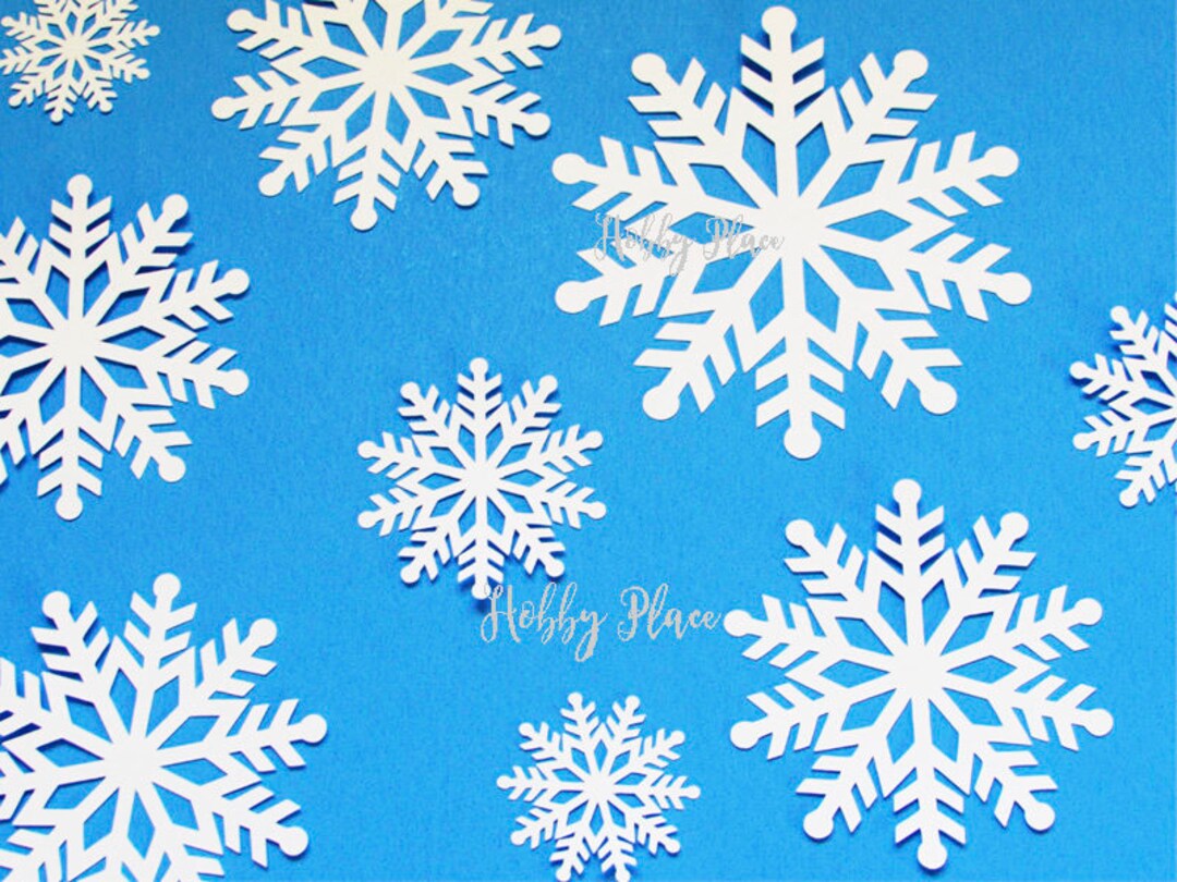 Paper Snowflakes Cutouts White Snowflake Die Cuts Paper Snowflake ...