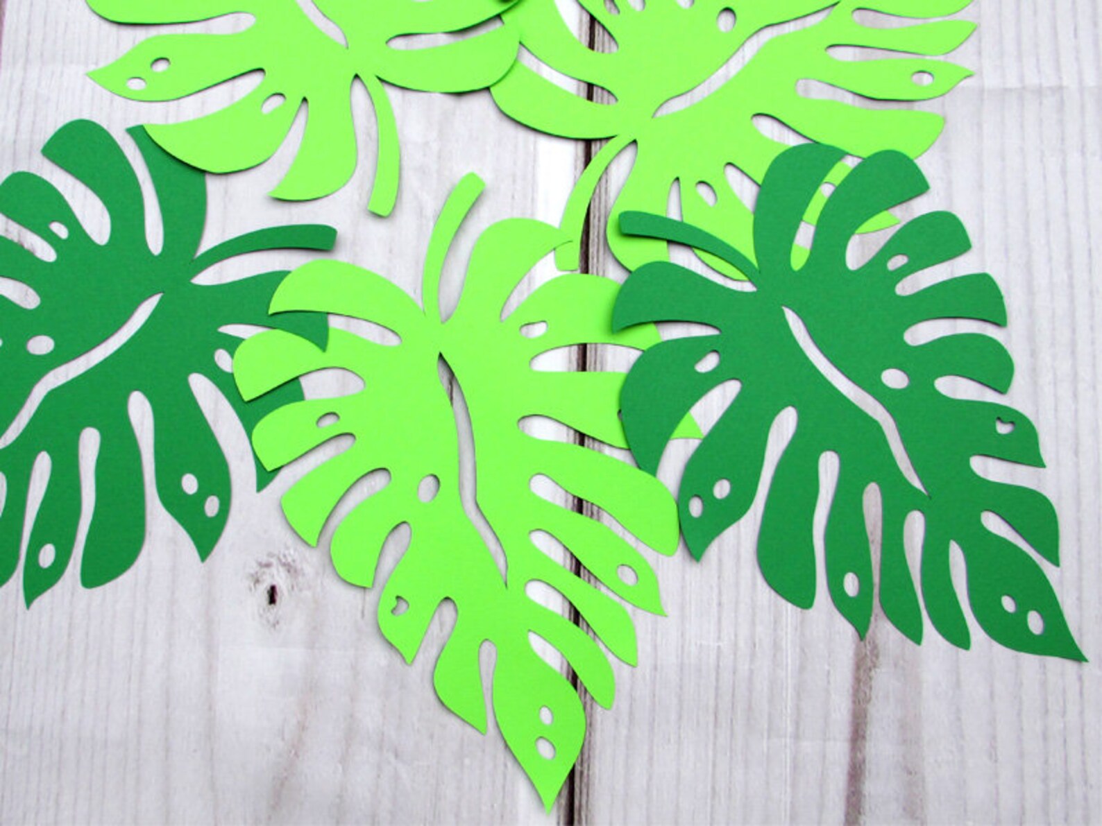 Tropical Paper Leaves Cutouts Large Tropical Leaf Cutouts - Etsy UK