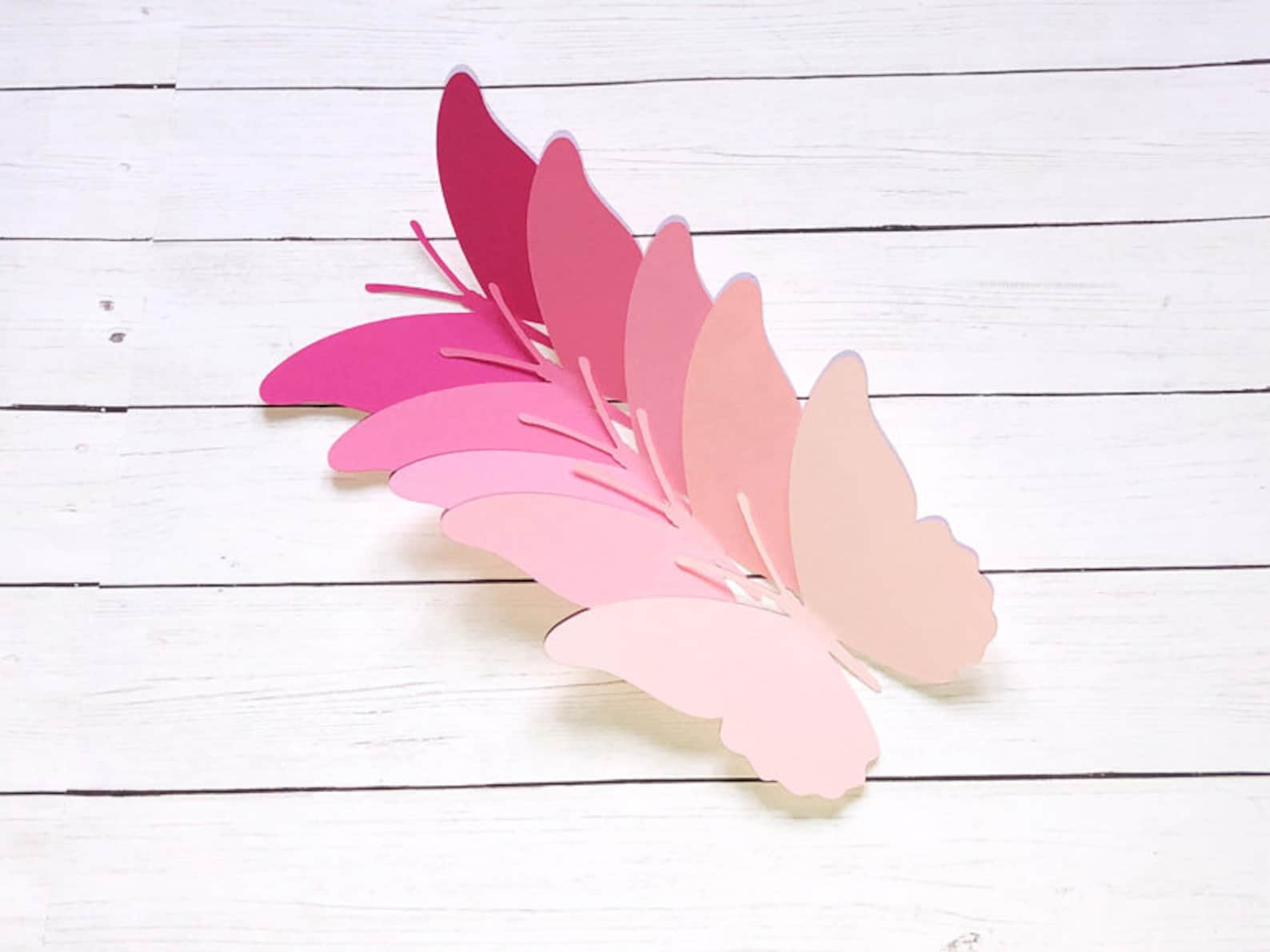 Pink Paper Butterfly Cutouts Pink Butterflies Cutouts Paper | Etsy