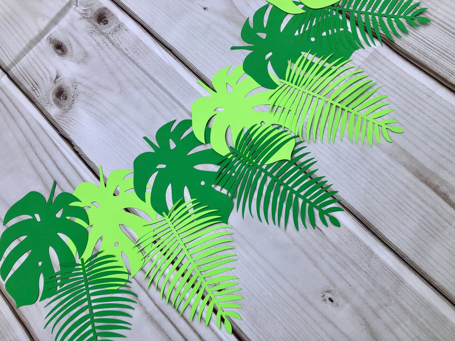 Tropical Paper Leaves Cutouts Large Tropical Leaves Palm - Etsy
