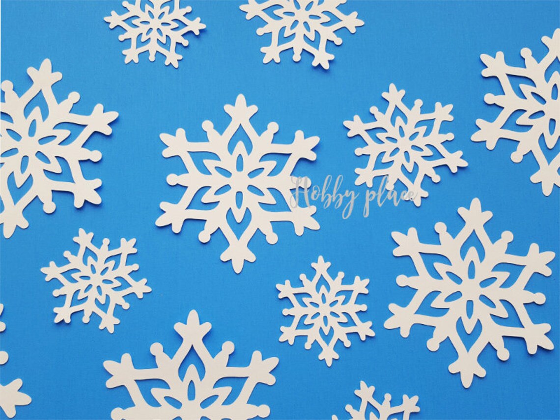 White Paper Snowflakes Snowflake Die Cuts Paper Snowflake | Etsy