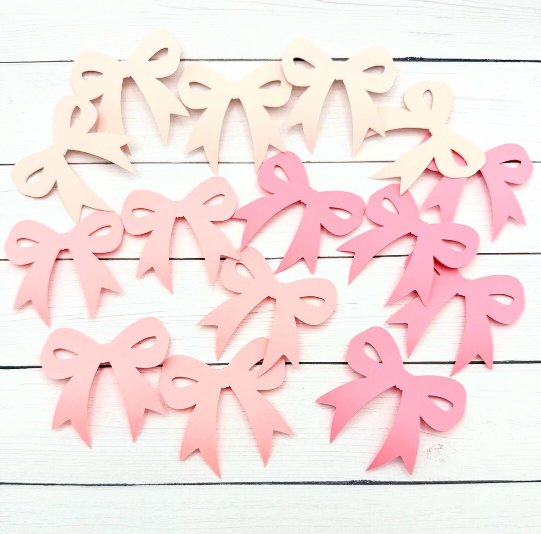 Pink Paper Coquette Bow Party Decorations Bow Style Party Pink Paper ...