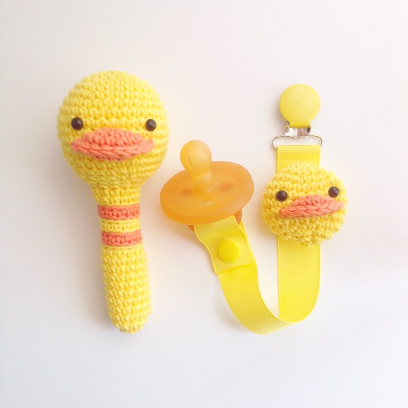 Chick Pacifier Clip Duck Paci Clip Ribbon Pacifier Clip - Etsy