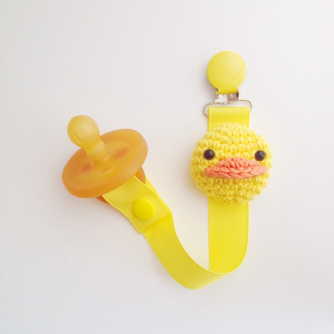 Chick Pacifier Clip, Duck Paci Clip, Ribbon Pacifier Clip, Paci Clip ...