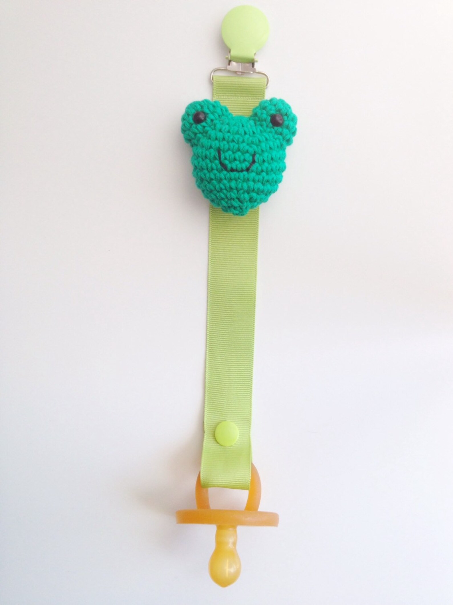 Frog Pacifier Clip Frog Paci Clip Ribbon Pacifier Clip Paci - Etsy