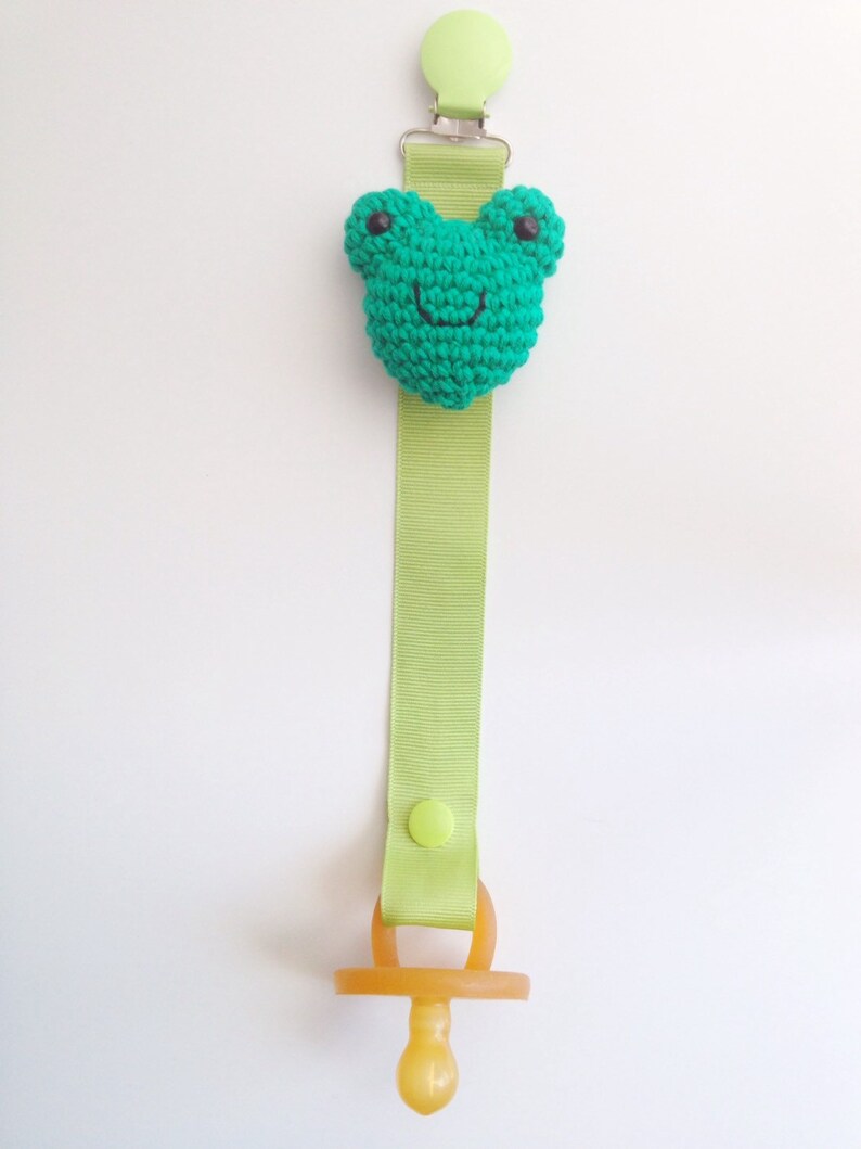 Frog Pacifier Clip Frog Paci Clip Ribbon Pacifier Clip Paci - Etsy