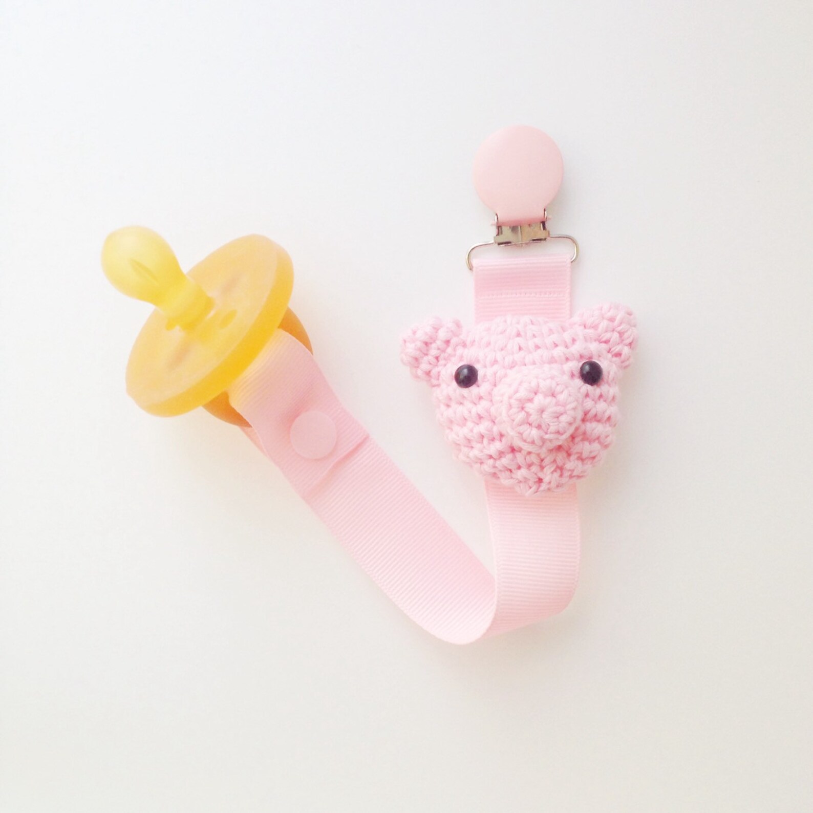 Pig Pacifier Clip Pig Paci Clip Ribbon Pacifier Clip Paci - Etsy
