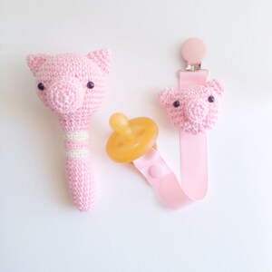 Pig Pacifier Clip Pig Paci Clip Ribbon Pacifier Clip Paci - Etsy