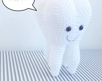 Amigurumi Molar Crochet ENGLISH PATTERN, PDF, Tooth Amigurumi Pattern ...