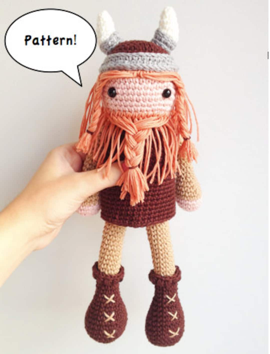 Viking Amigurumi Pattern, Viking Crochet Pattern, Crochet Viking, Norse Amigurumi Pattern - Etsy