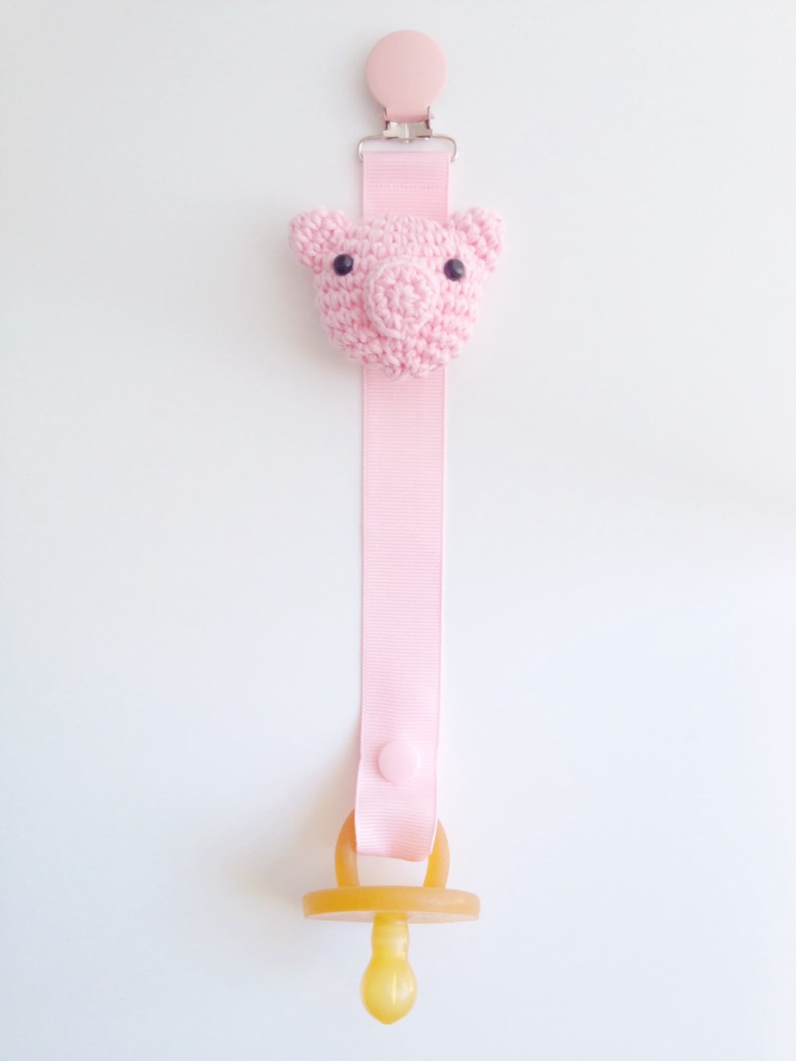 Pig Pacifier Clip Pig Paci Clip Ribbon Pacifier Clip Paci - Etsy