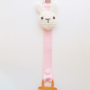 Bunny Pacifier Clip, Bunny Paci Clip, Ribbon Pacifier Clip, Paci Clip ...