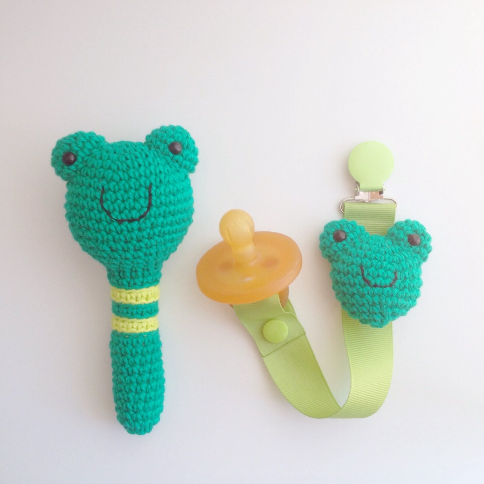 Frog Pacifier Clip Frog Paci Clip Ribbon Pacifier Clip Paci - Etsy