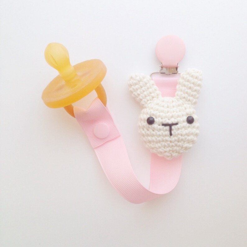Bunny Pacifier Clip Bunny Paci Clip Ribbon Pacifier Clip - Etsy.de
