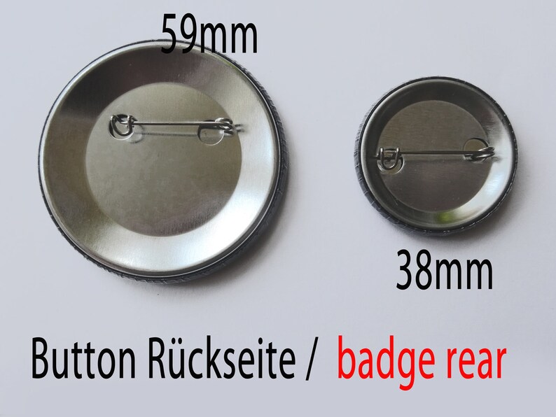 Lieb, Böse, Set of 2 Pinback Buttons, Magnets, Bottle Openers or ...
