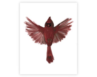 Cardinal in Flight | Etsy